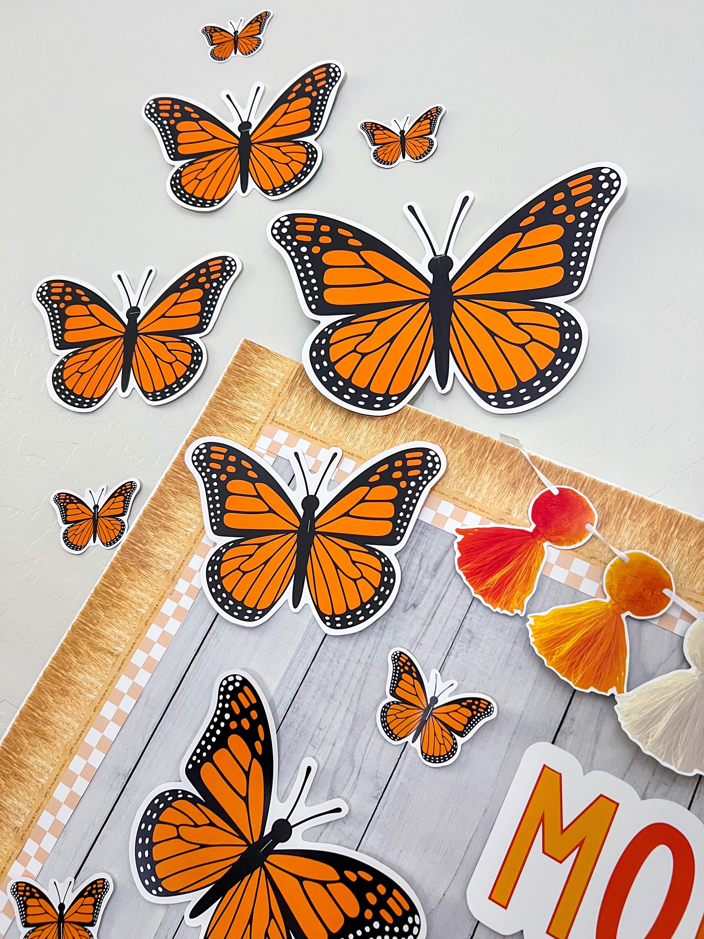 Monarch Butterfly Life Cycle Bulletin Board Kit: Classroom Decor (PDF ...