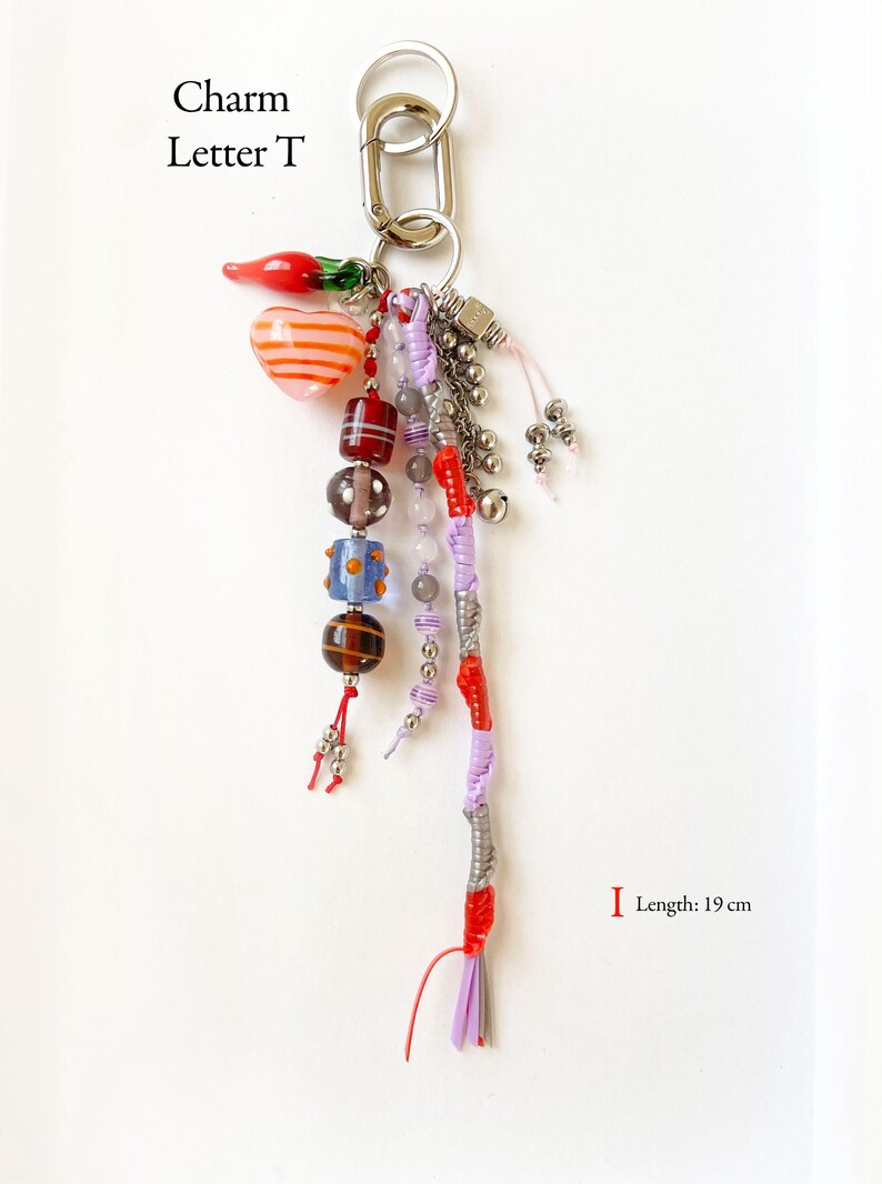 Y2K Accessories | Summer Keychain | Glass Beads | Bag Charms | Gimp ...
