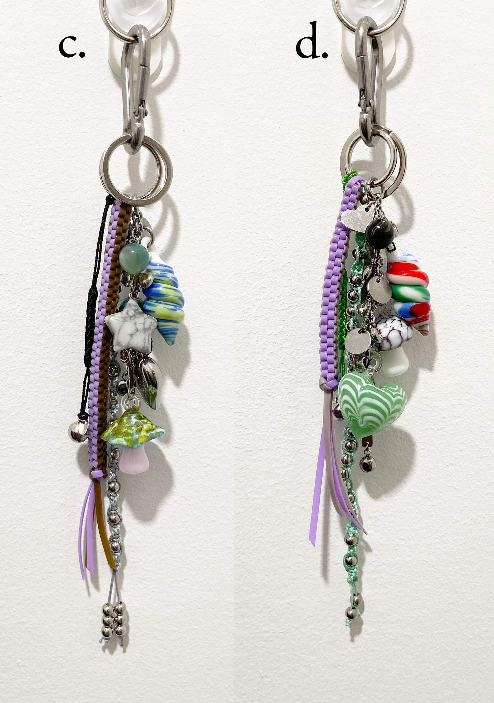 Y2K Aesthetic Keychain Bag Charms Lanyard Keychain Gimp String Murano ...