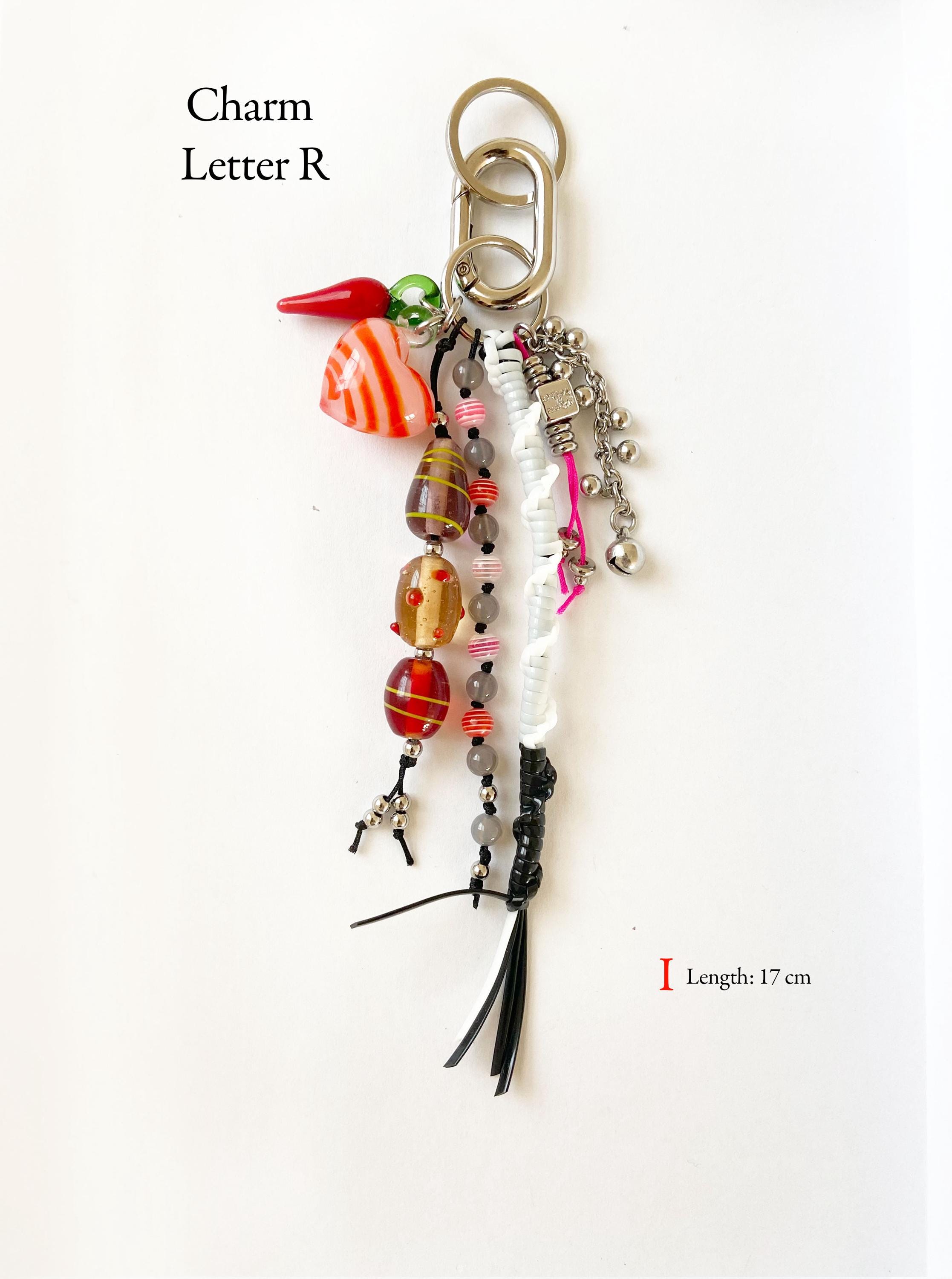 Y2K Beaded Keychain: Murano Style Glass Charm, Gimp Lanyard - Etsy