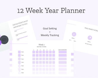 12 Week Year Planner Printable - Etsy