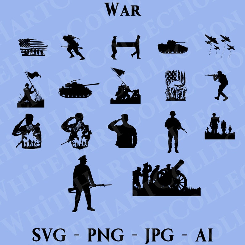 17 War Svg Bundle Png Jpg Ai Commercial Use Soldier Svg - Etsy Australia