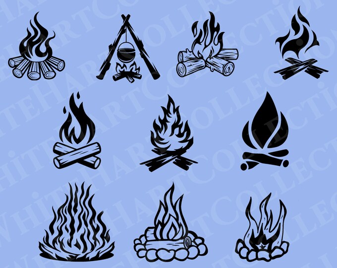 DXF File Happy Camper, Camp Fire Image - Etsy