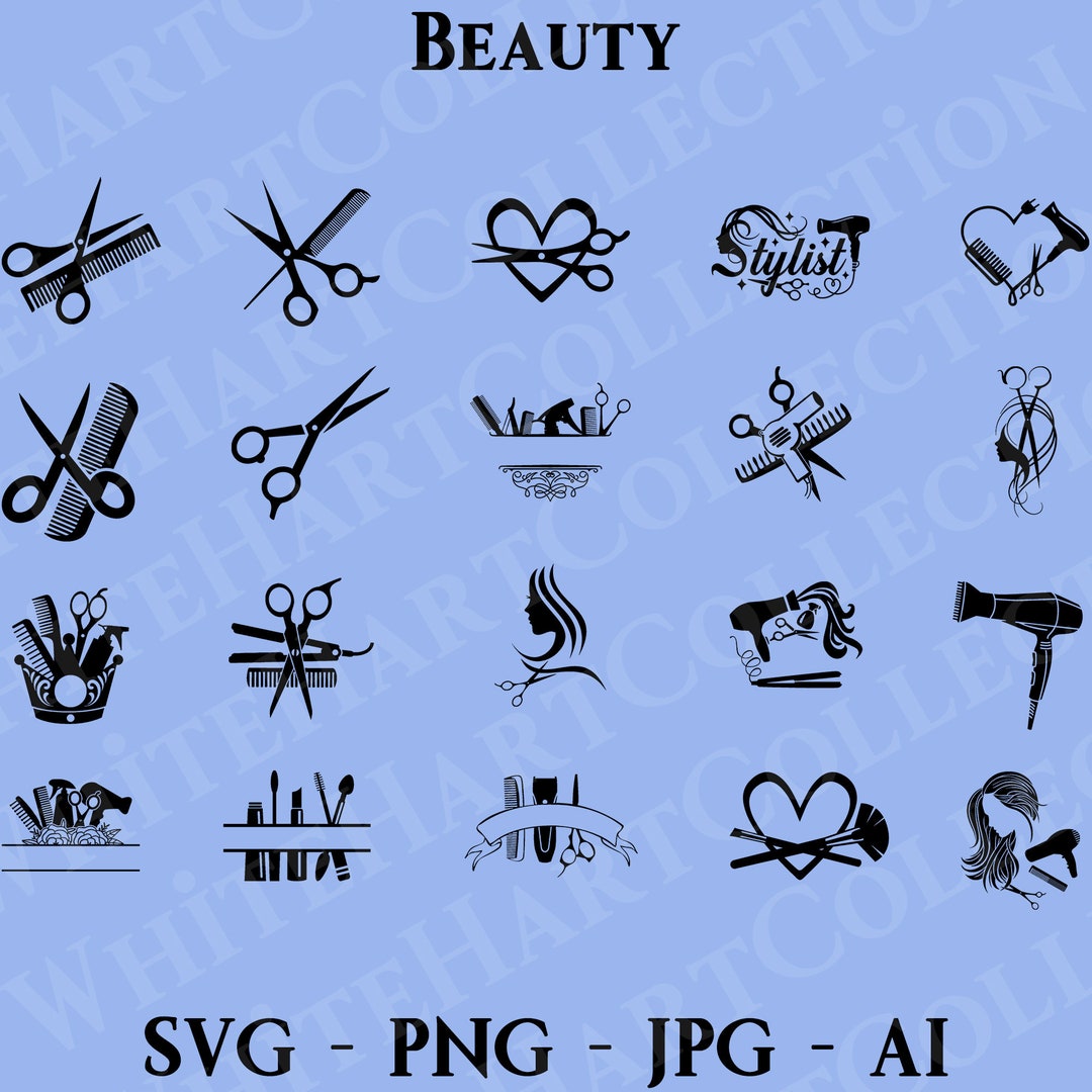 20 Beauty/make up Svg Bundle Commercial Use Svg, Png, Jpg, Ai, Woman ...
