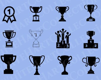 Rosette Ribbon Svg. Winner Awards Svg Trophy SVG. Ribbon - Etsy