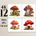 4K 12 Mushroom House Clipart, PNG, JPG, Cartoon Mushroom House Clipart ...