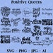20 Positive Quotes Svg, Png, Jpg, Ai, Commercial Use, Svg for Tshirt ...