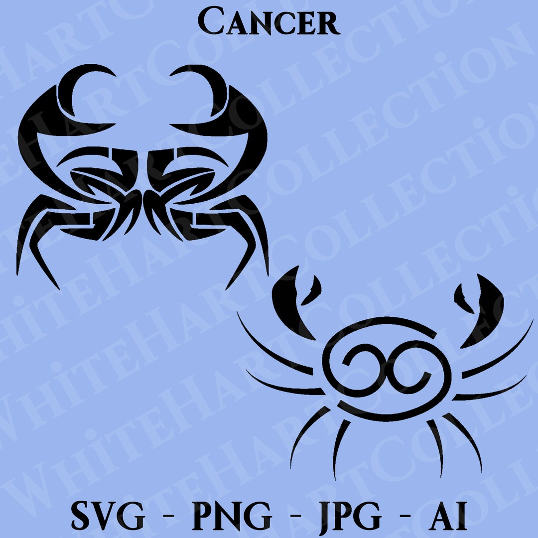 Cancer Svg, Png, Jpg, Ai, Commercial Use, Animal, Carb, Zodiac, Star ...