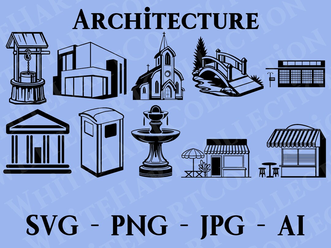 10 Architecture Svg Commercial Use Svg, Png, Jpg, Ai, City Building ...