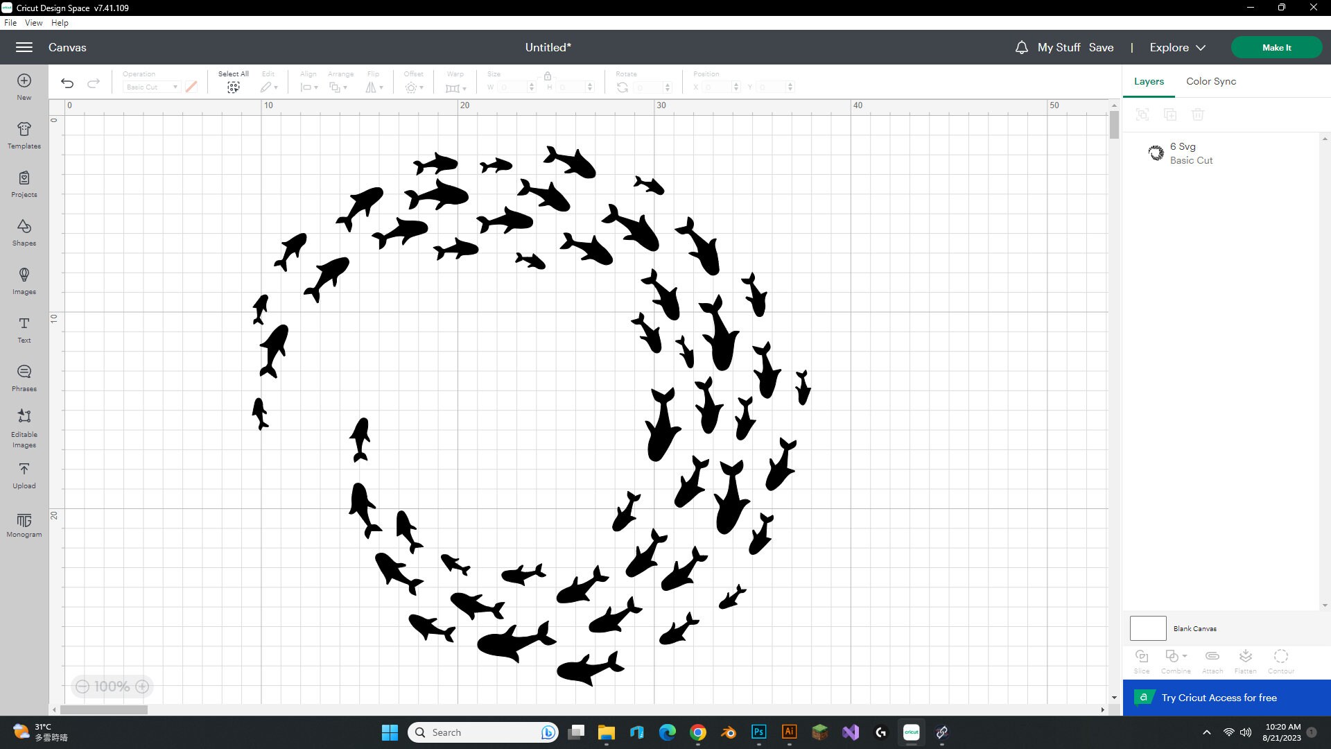 10 Group of Fish Svg, Png, Jpg, Ai, Commercial Use, School of Fish ...