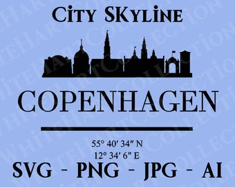 Copenhagen Skyline Svg - Etsy
