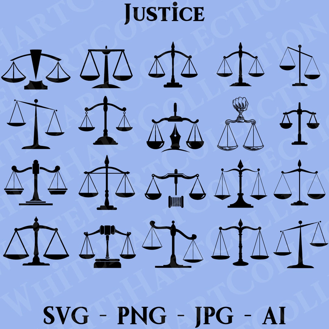 20 Justice Svg, Png, Jpg, Ai, Commercial Use, Justice Scale Svg, Scale ...