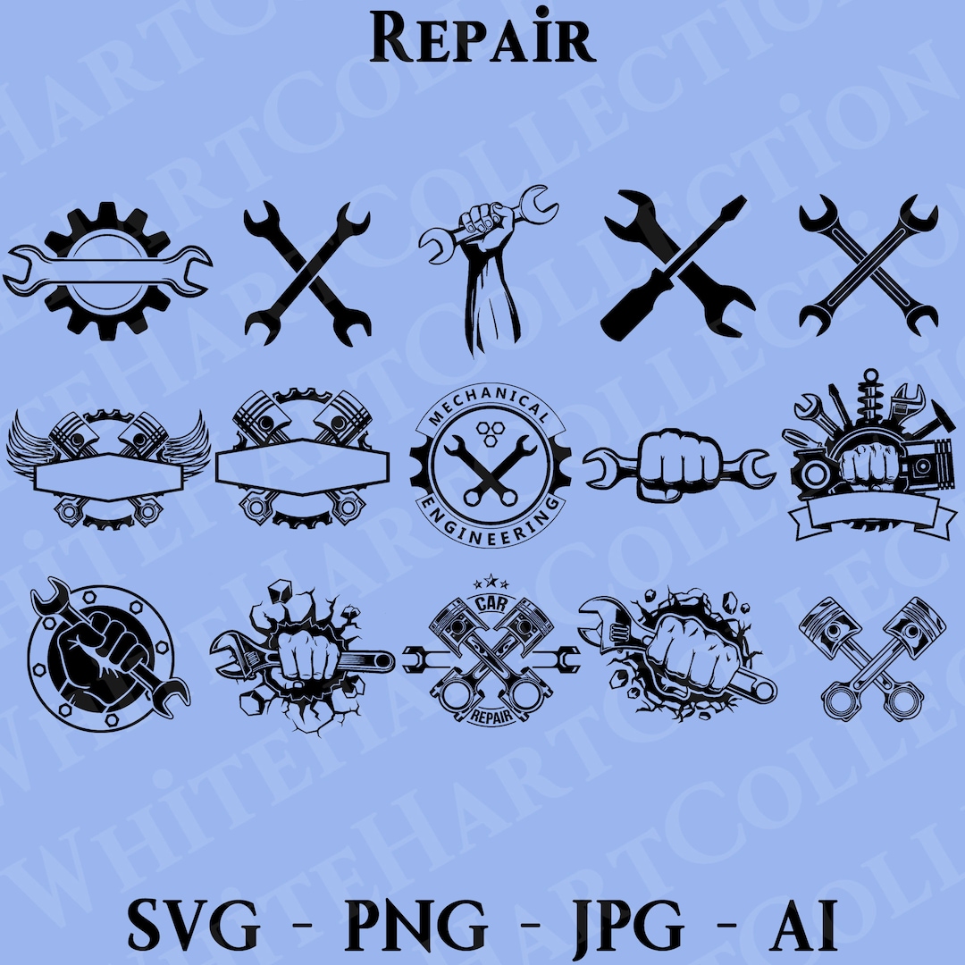 15 Repair Svg Bundle Commercial Use Svg, Png, Jpg, Ai, Engine Svg ...