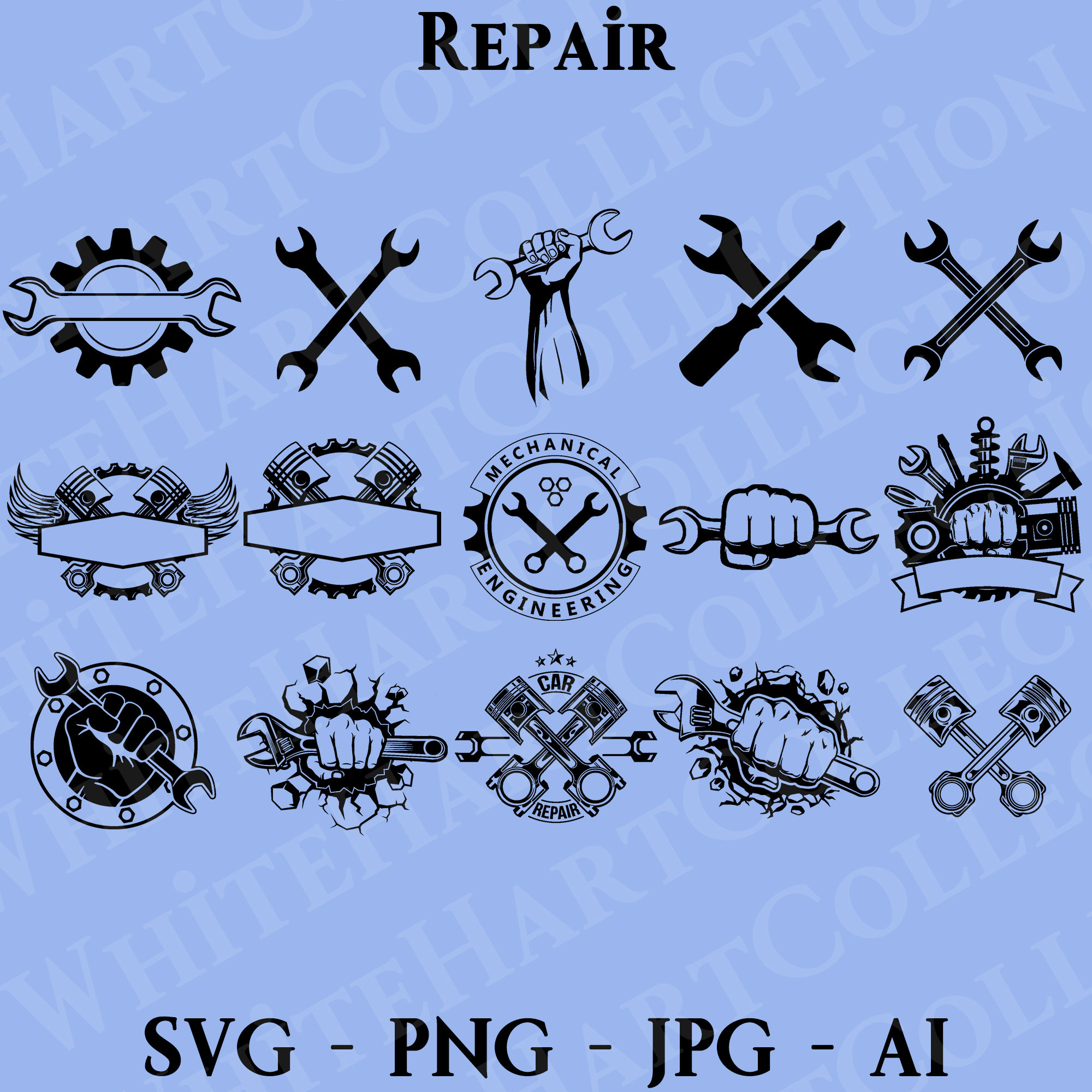 15 Repair Svg Bundle Commercial Use Svg, Png, Jpg, Ai, Engine Svg ...