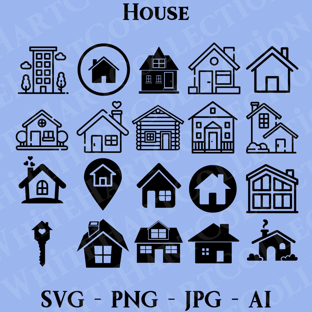 20 House Svg, Png, Jpg, Ai, Commercial Use, House Logo, Home Sweet Home ...
