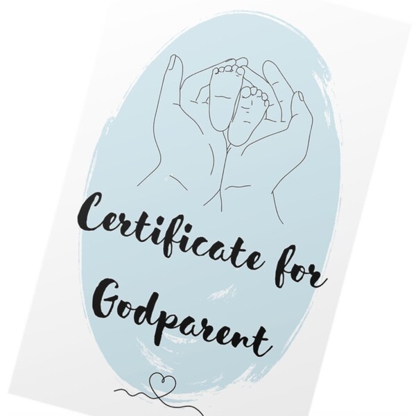 Godparent Certificate - Etsy