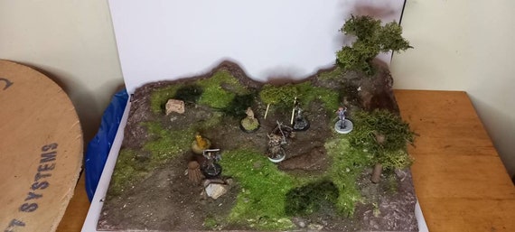 Handmade D&D Character Display and Forest Rest Area Tile. - Etsy