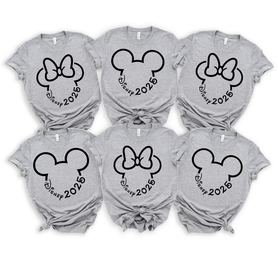Disney 2025 Shirts,mickey Minnie Head Shirt,disney Family Shirts ...