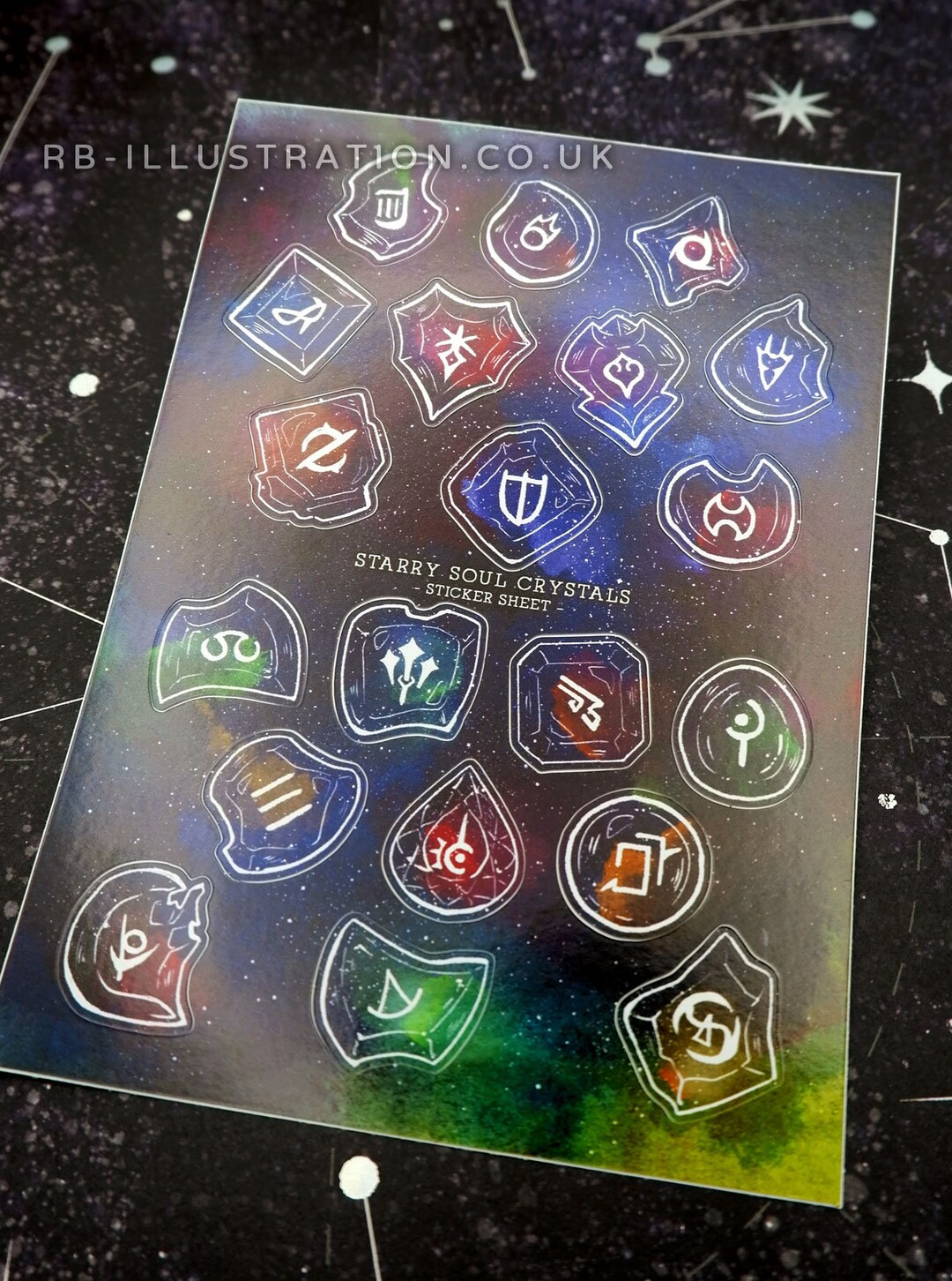 Starry Soul Crystals FFXIV A6 Vinyl Sticker Sheet - Etsy