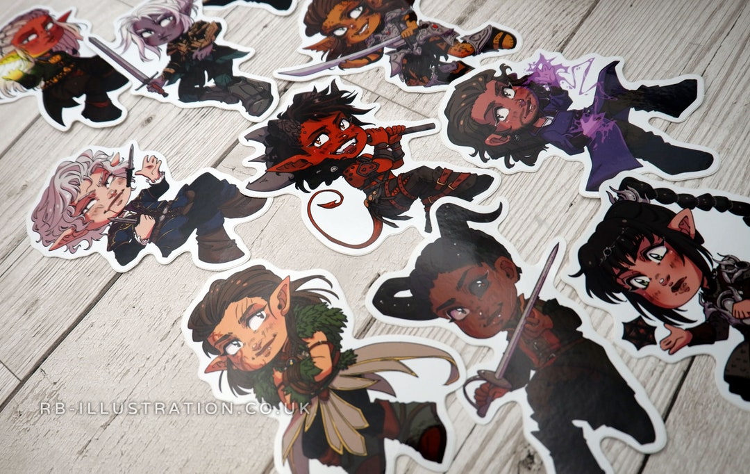 BG3 Companions Baldur's Gate 3 Glossy Vinyl Stickers - Etsy
