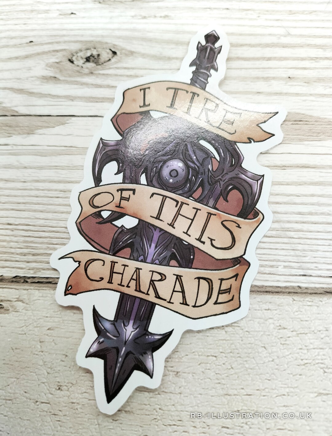 FFXIV I Tire of This Charade, Dark Knight Glossy Vinyl Sticker - Etsy