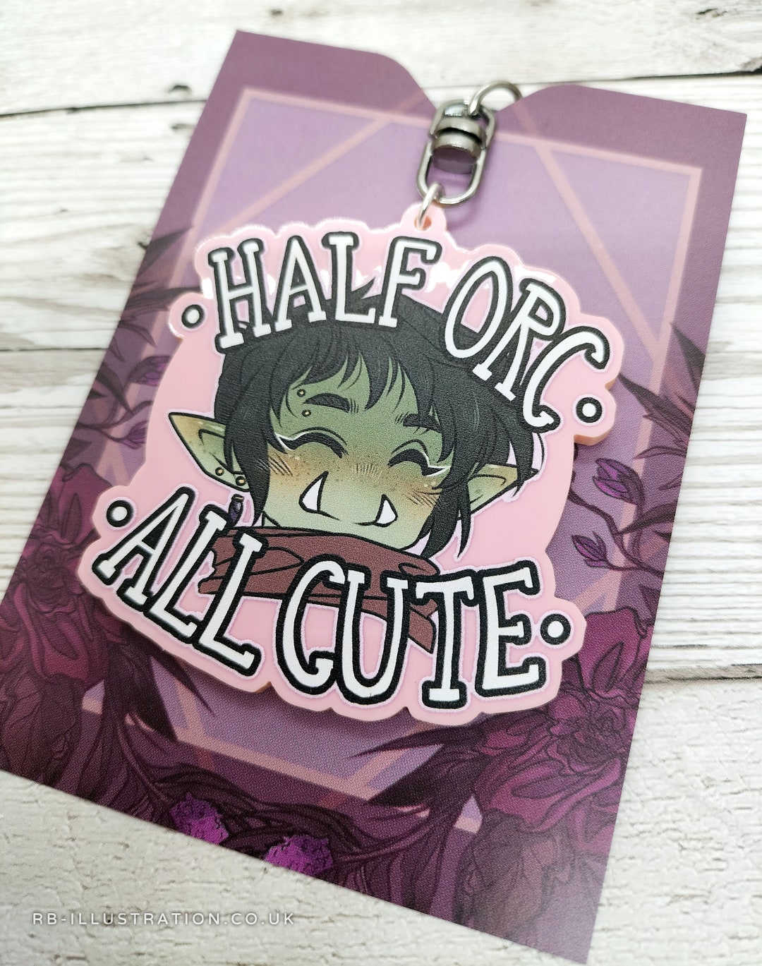 Half-orc All Cute D&D/TTRPG Acrylic Charm - Etsy