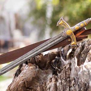 Handmade Damascus Steel Sword Gift for Father's Day - Etsy