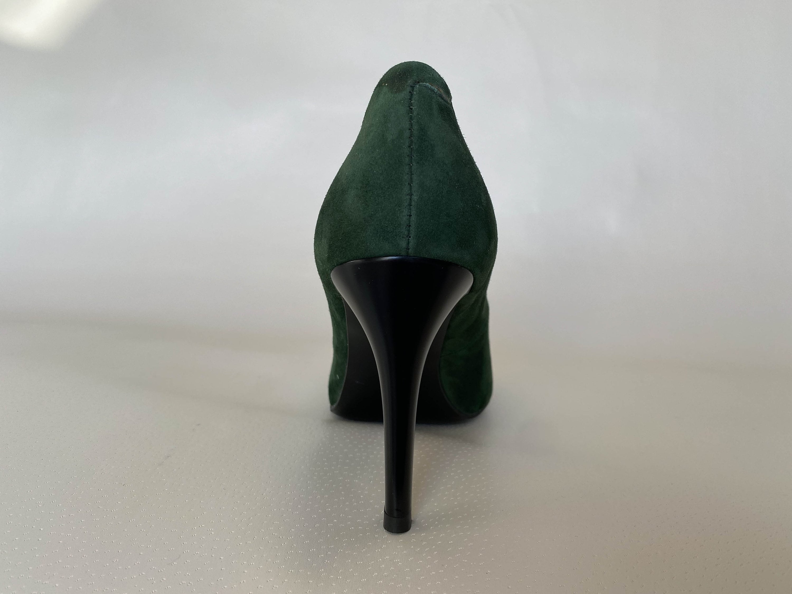 Handmade Forest Green Suede Leather High Heels With Arch Support Women ...