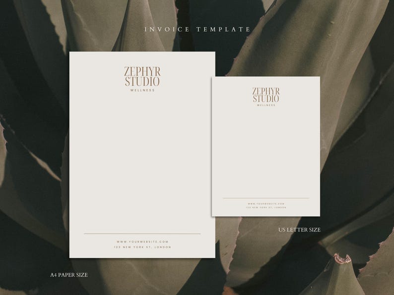 ZEPHYR | Luxury Business Letterhead Template | Canva Editable Headed ...