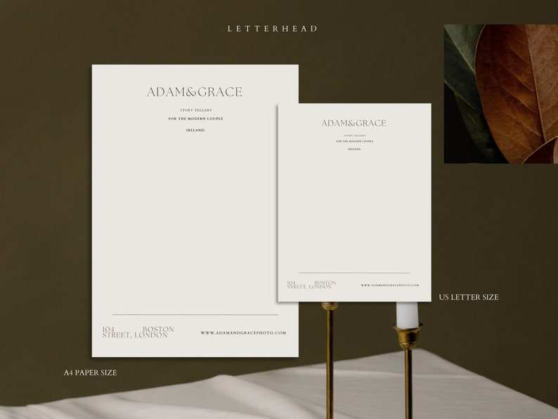 AG | Modern Minimal Canva Editable Letterhead Template | Professional ...