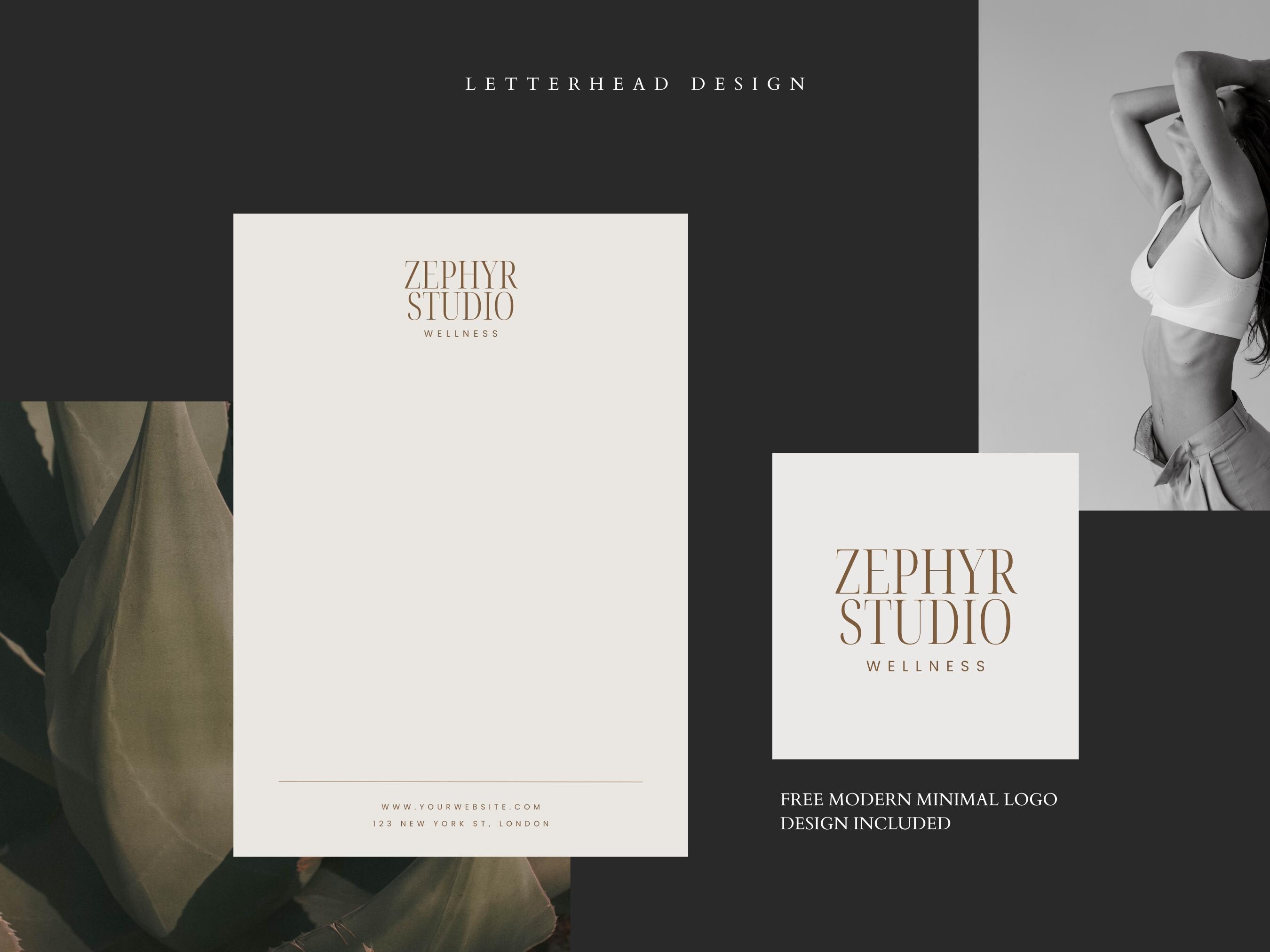 ZEPHYR | Luxury Business Letterhead Template | Canva Editable Headed ...
