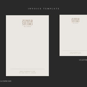 ZEPHYR | Luxury Business Letterhead Template | Canva Editable Headed ...
