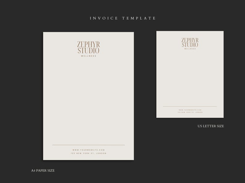 ZEPHYR | Luxury Business Letterhead Template | Canva Editable Headed ...