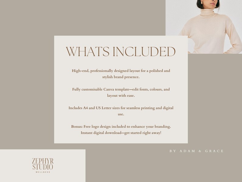 ZEPHYR | Luxury Business Letterhead Template | Canva Editable Headed ...