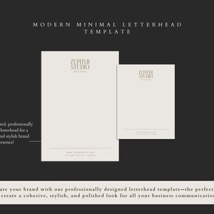 ZEPHYR | Luxury Business Letterhead Template | Canva Editable Headed ...