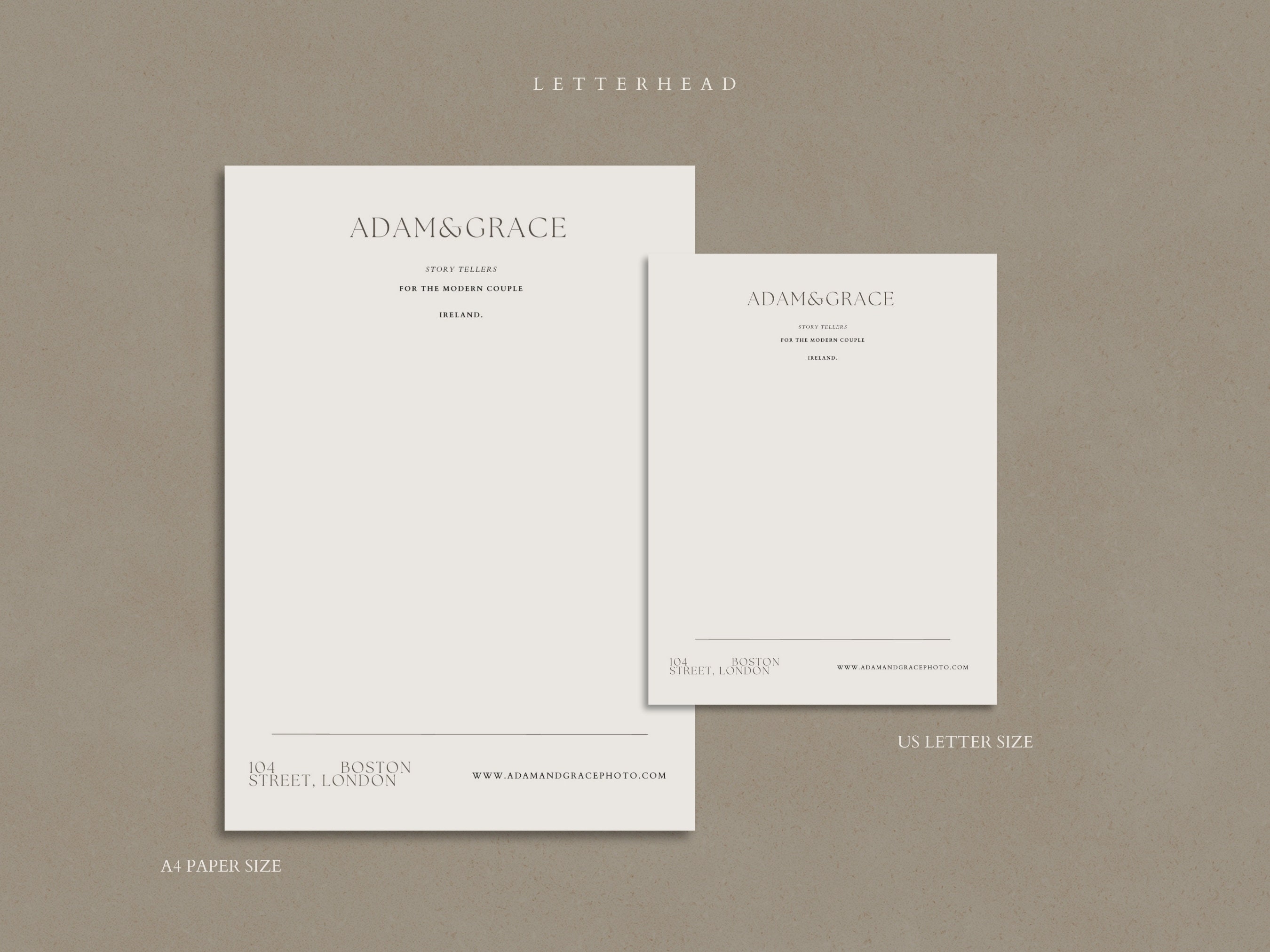 AG | Modern Minimal Canva Editable Letterhead Template | Professional ...