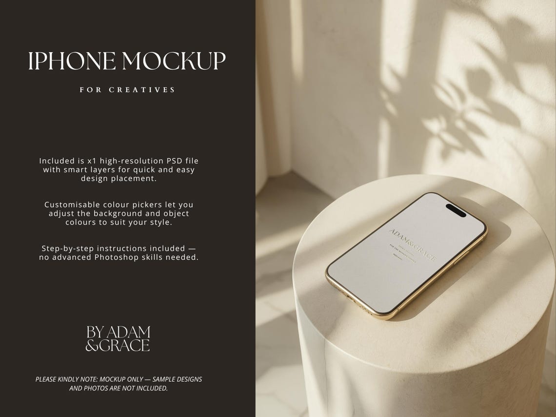 IPhone Mockup PSD | Neutral Phone Mockup for Etsy, Canva, Instagram ...
