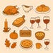 Thanksgiving Digital Unique Stickers PNG — Cozy Fall Planner Stickers ...
