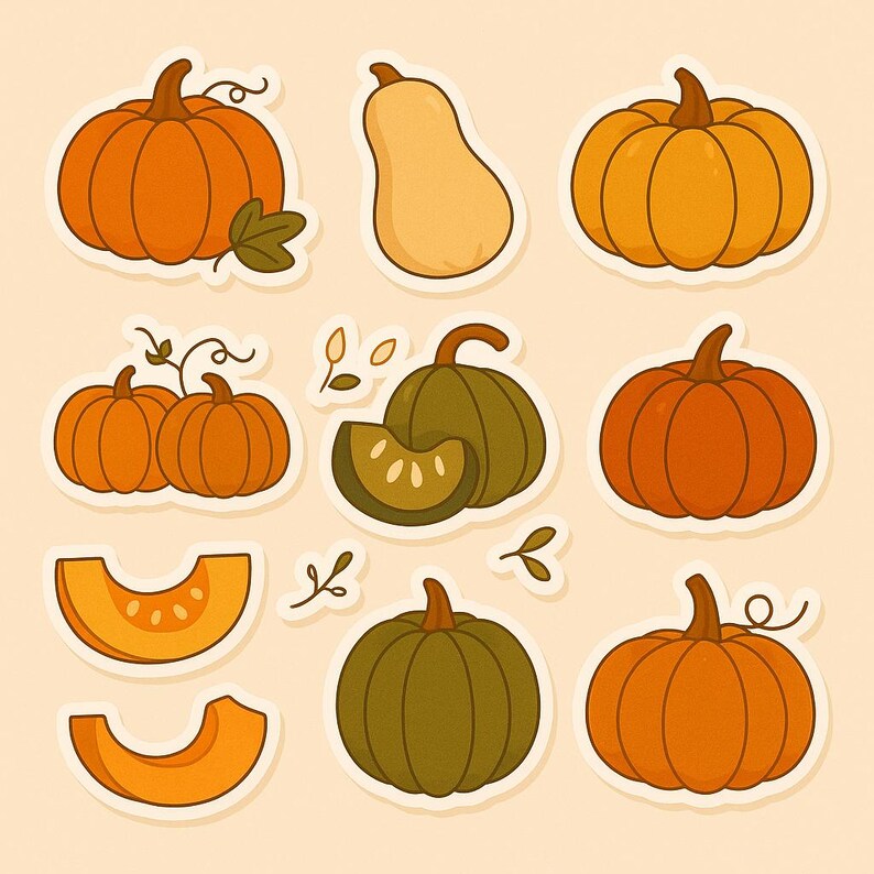Thanksgiving Digital Unique Stickers PNG — Cozy Fall Planner Stickers ...