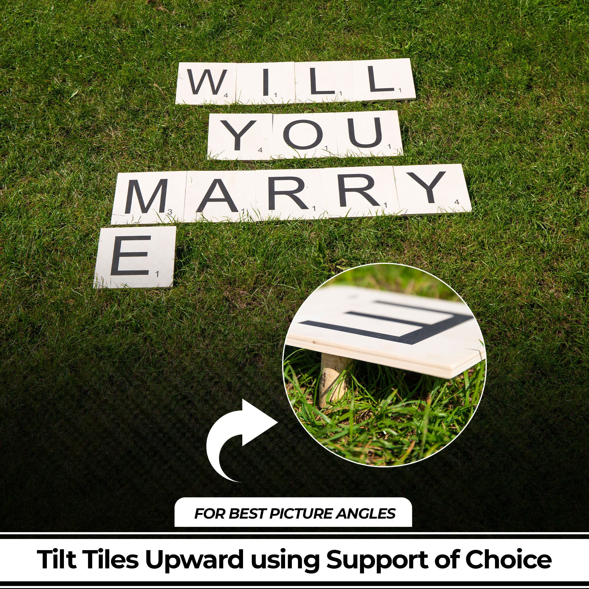 Scrabble Proposal Will You Marry Me Sign. Oversized Wood Tiles for ...