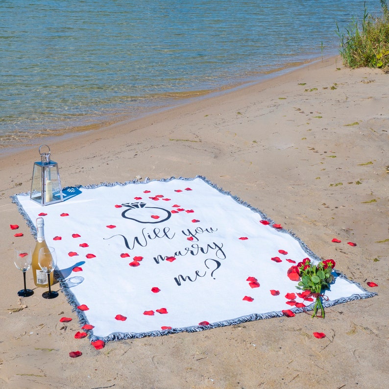 Will You Marry Me Woven Blanket Throw Soft Fleece Proposal - Etsy