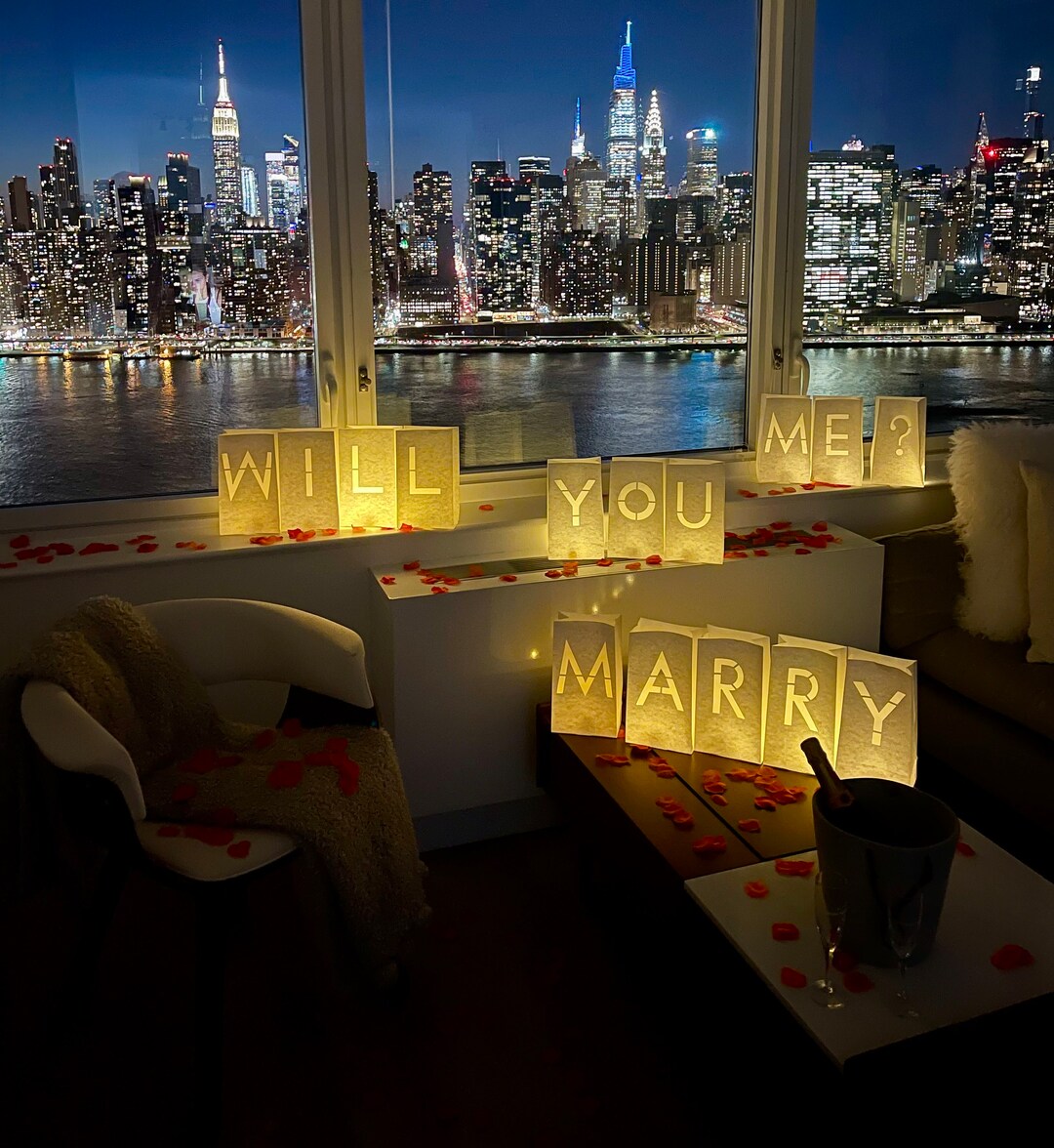 Luminary Paper Bags Wedding Proposal Decorations will You Marry Me ...
