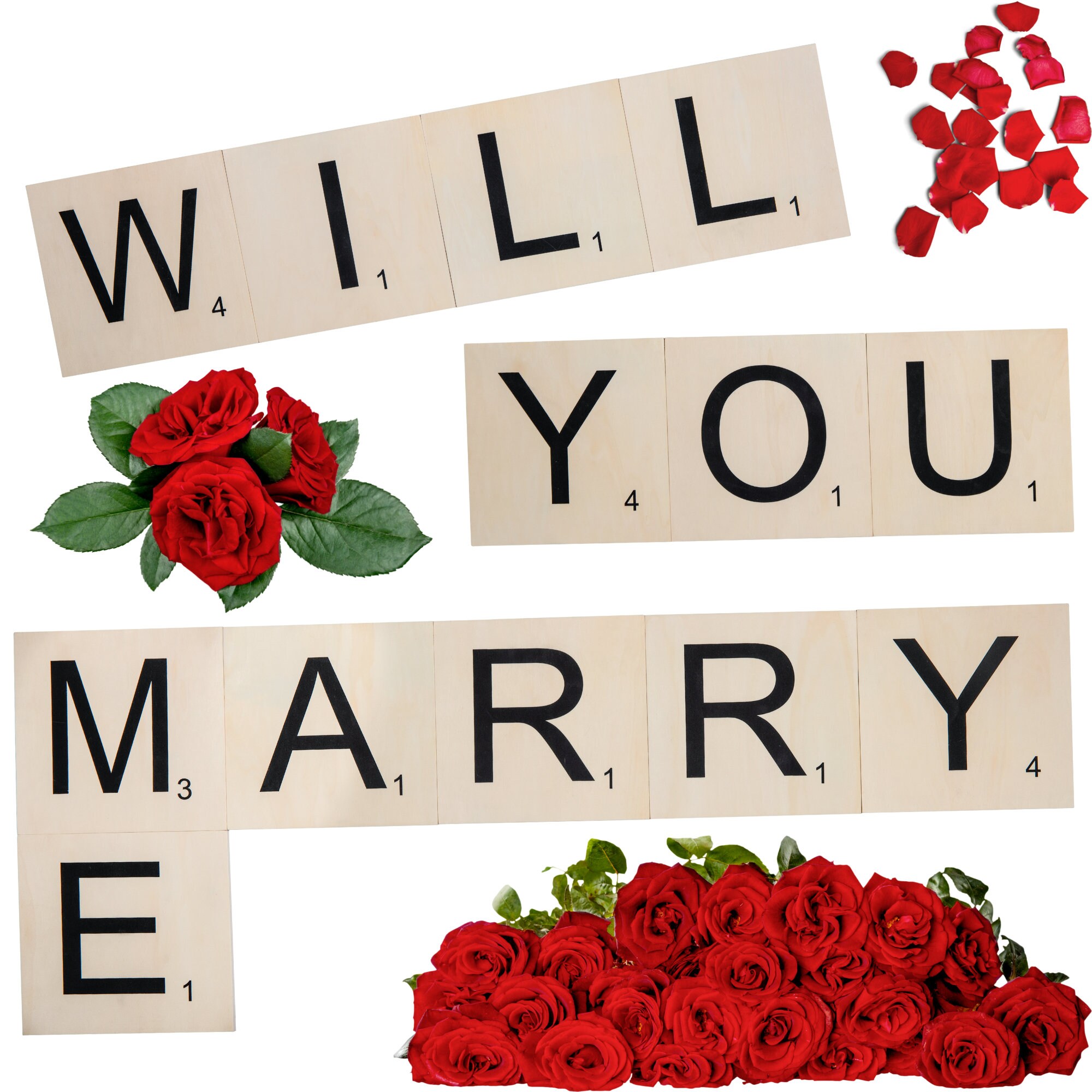 Scrabble Proposal Will You Marry Me Sign. Oversized Wood Tiles for ...