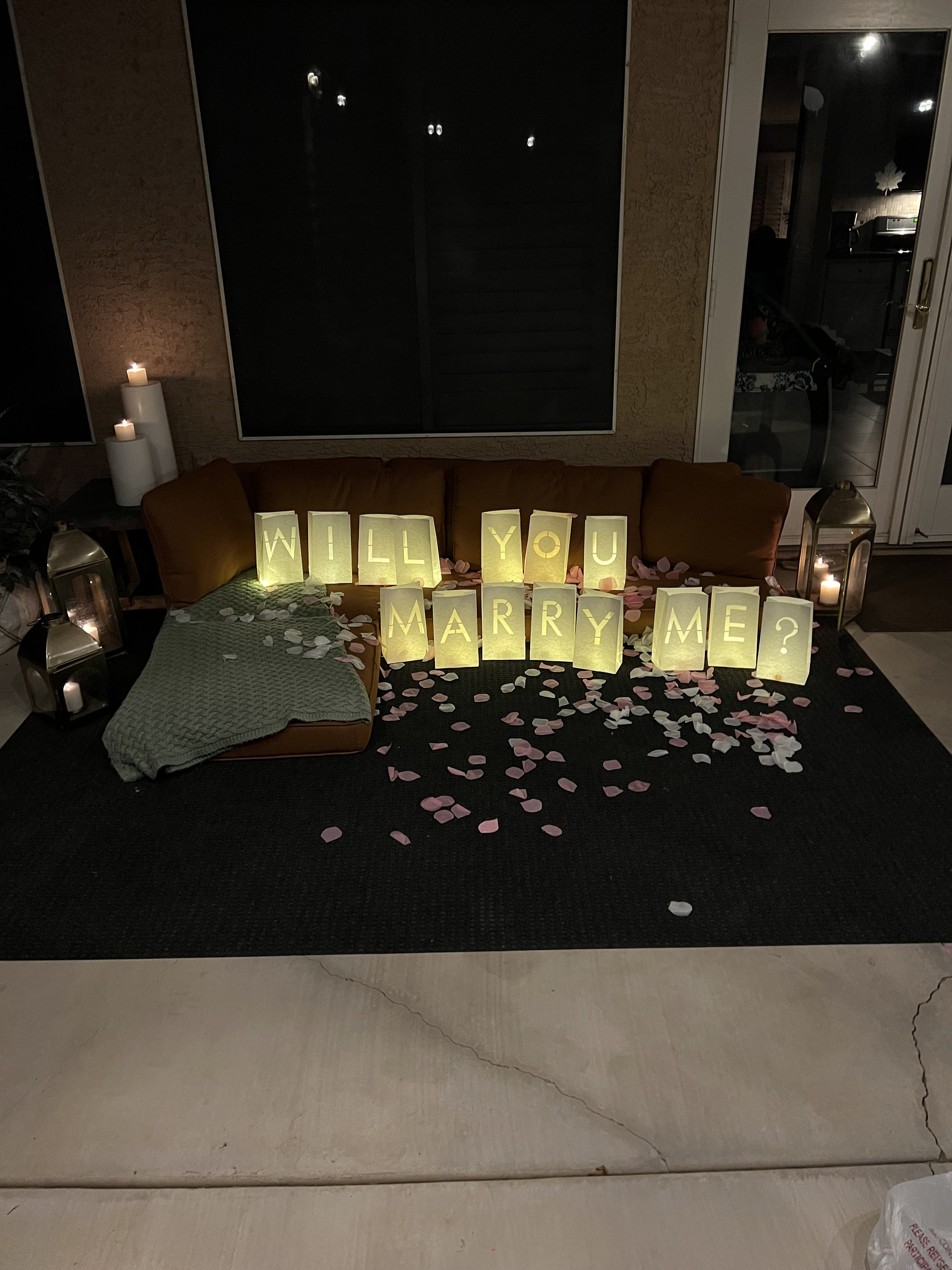 Luminary Paper Bags Wedding Proposal Decorations will You Marry Me ...