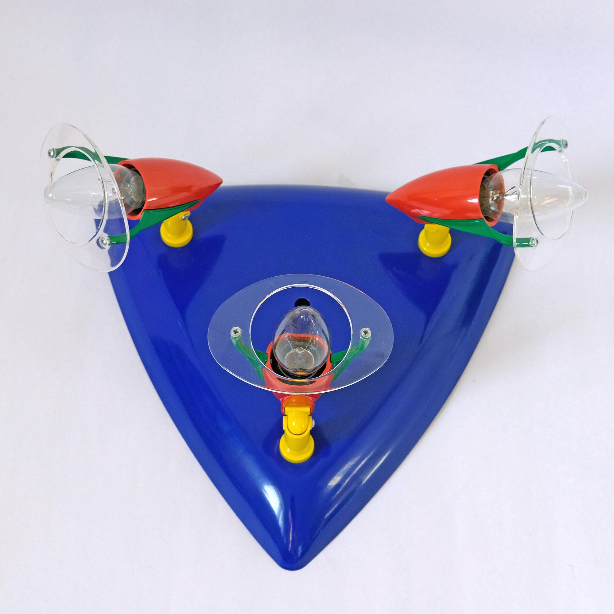 Triangular Memphis Style Ceiling Lamp: Postmodern 80s Style Pendant ...