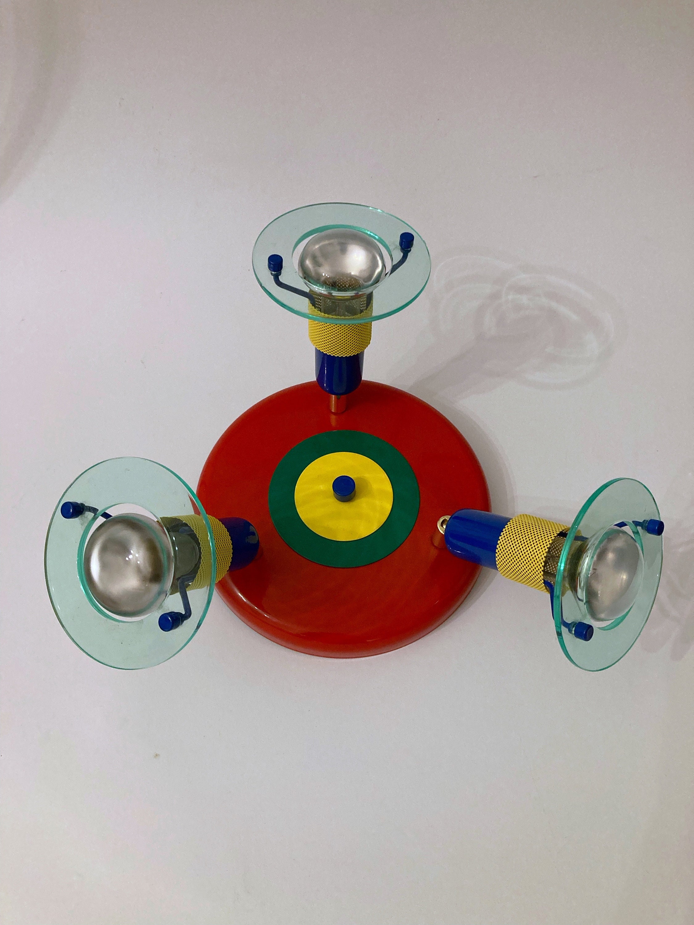 Vintage Memphis Style Flush Mount Ceiling Lamp: 80s Retro Colorful ...