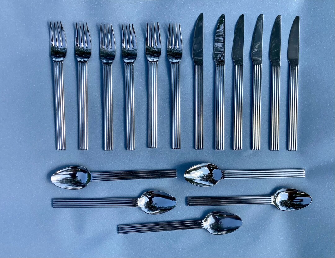 Vintage IKEA Strateg Flatware Set: Stainless Steel Cutlery, Design by ...