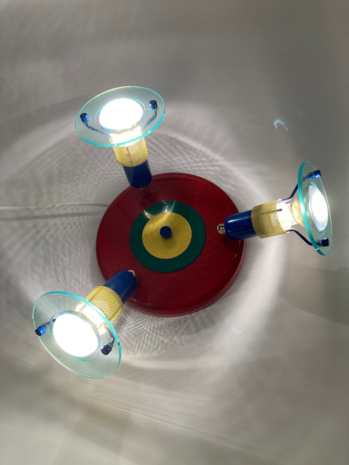 Vintage Memphis Style Flush Mount Ceiling Lamp: 80s Retro Colorful ...