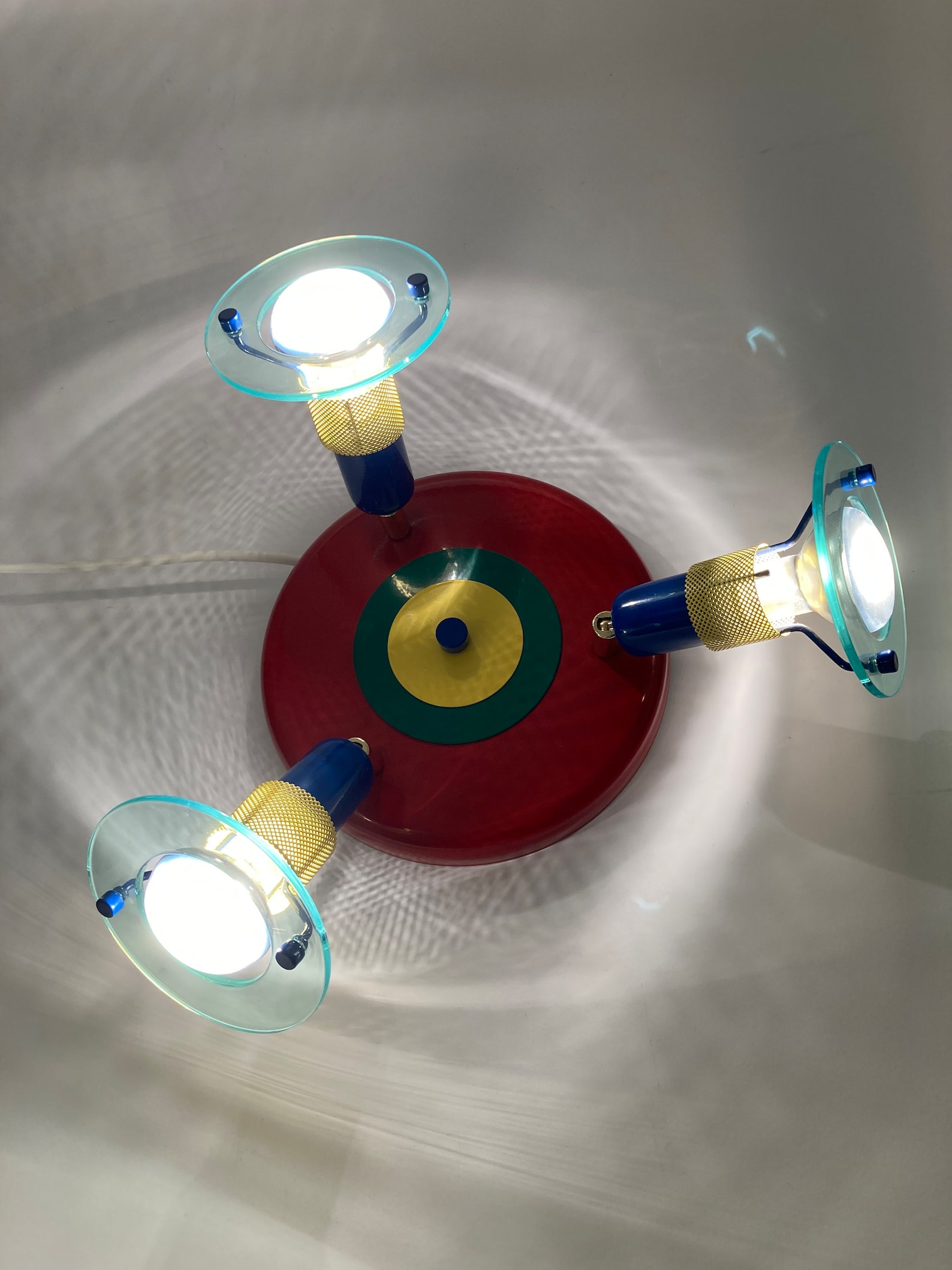 Vintage Memphis Style Flush Mount Ceiling Lamp: 80s Retro Colorful ...