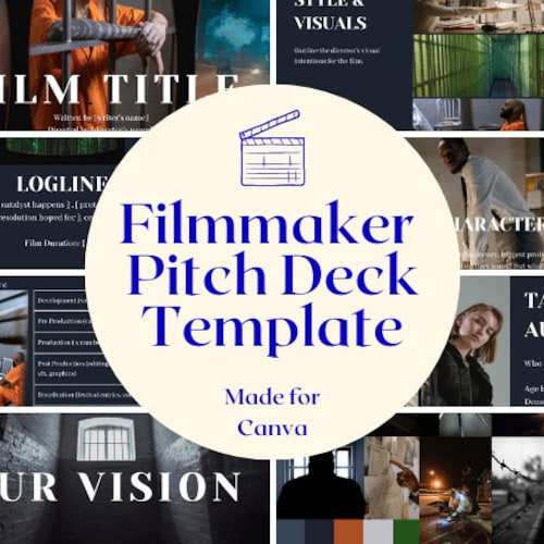 Cinematic Film Pitch Deck Template - Etsy